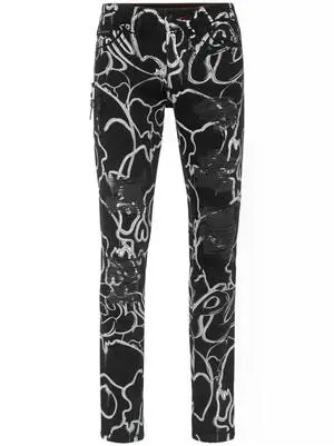 Philipp Plein Skull & Bones Straight-leg Jeans