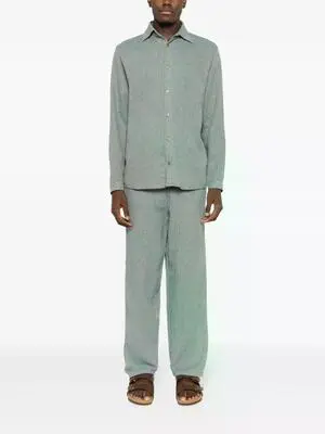 AMIR SLAMA Cropped Straight-leg Trousers