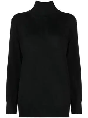 JIL SANDER Ribbed-knit Wool Jumper - Black