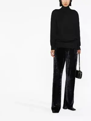 JIL SANDER Ribbed-knit Wool Jumper - Black