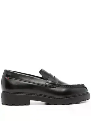 Bally Logo-debossed Leather Loafers