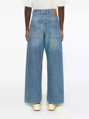 Plan C Straight-leg Belted Jeans