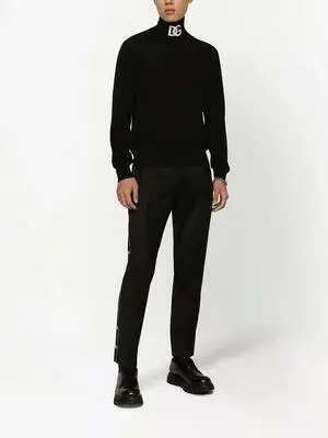 Dolce & Gabbana Logo-trim Tailored Trousers