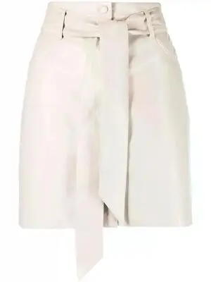 Nanushka A-line Belted Mini Skirt