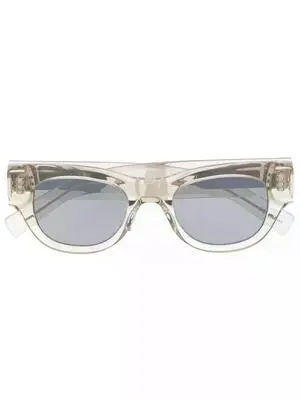 Saint Laurent Square-frame Transparent Sunglasses - Grey