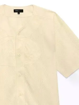 PURPLE BRAND Crest Baseball Cotton Shirt