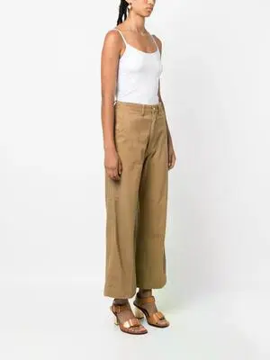 Polo Ralph Lauren High-waisted Wide Leg Cropped Trousers