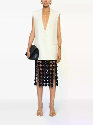 Fabiana Filippi Single-breasted Waistcoat In Virgin Wool Blend