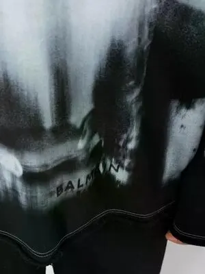 Balmain Graphic Print Hoodie