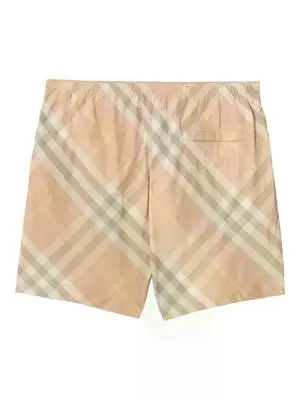 Burberry Checked Swim Shorts - Neutrals