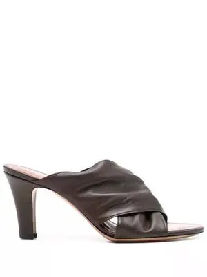 Paris Texas Maria Leather Mules - Brown