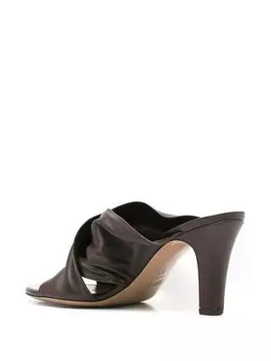 Paris Texas Maria Leather Mules - Brown