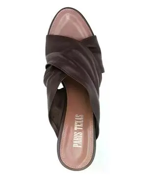 Paris Texas Maria Leather Mules - Brown