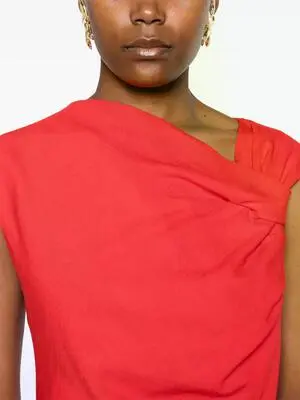 MSGM Asymmetric Midi Dress