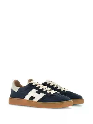 Hogan Logo-patch Leather Sneakers - Blue