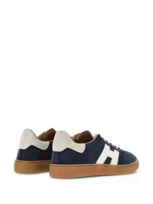 Hogan Logo-patch Leather Sneakers - Blue
