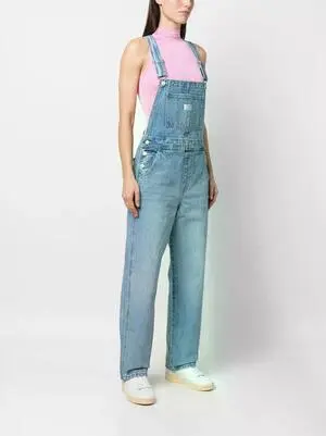LEVI'S Logo-patch Denim Dungarees