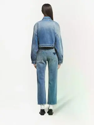 Prada Cropped Organic Denim Jacket