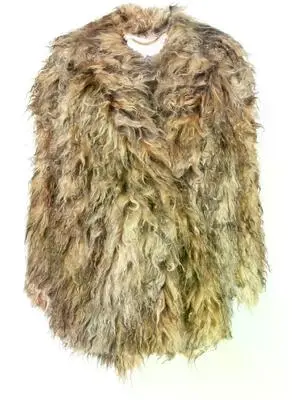 Lanificio Becagli Oversized Faux-fur Coat - Neutrals