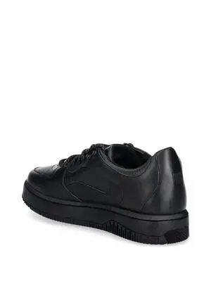 Hugo Leather Lace-up Round Toe Sneakers