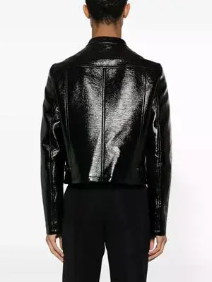 COURREGES Logo-appliqué High-shine Jacket