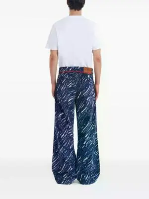 Marni Abstract Pattern Print Wide-leg Jeans