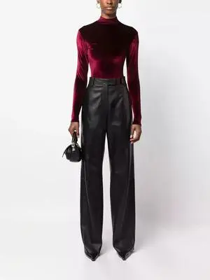 ATU BODY COUTURE High-neck Velvet Bodysuit