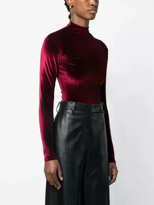 ATU BODY COUTURE High-neck Velvet Bodysuit