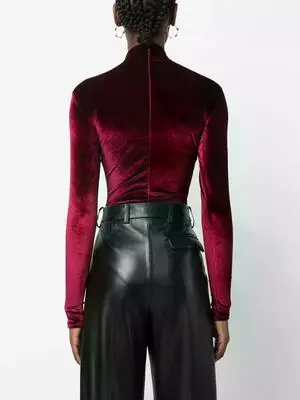 ATU BODY COUTURE High-neck Velvet Bodysuit