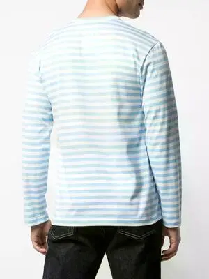 Play Comme Des Garcon Striped Logo T-shirt
