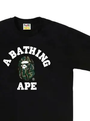 A BATHING APE Camo College T-shirt - Black