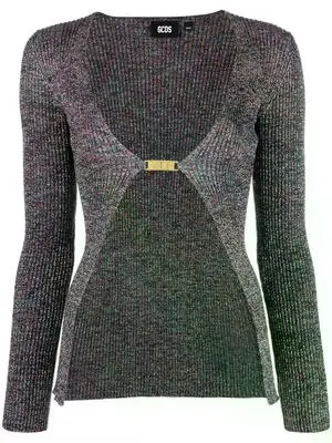 Gcds Glittered V-neck Cardigan