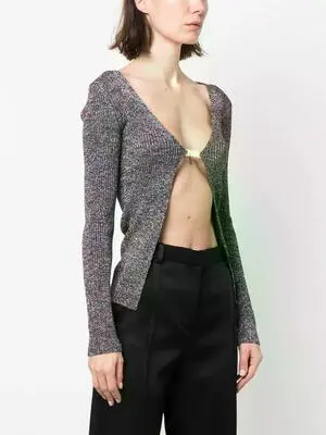 Gcds Glittered V-neck Cardigan