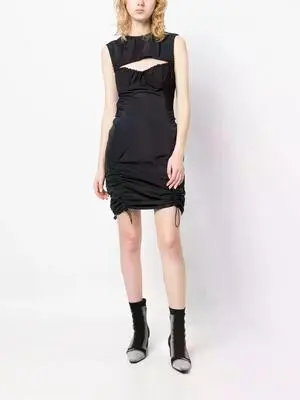 Monse Cut-out Drawstring-detail Mini Dress