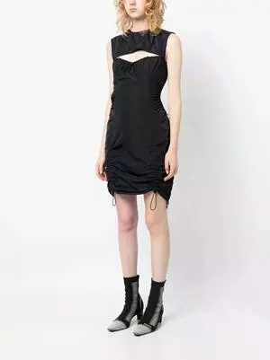 Monse Cut-out Drawstring-detail Mini Dress