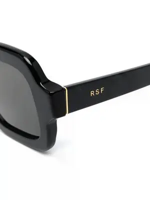 RETROSUPERFUTURE Benz Rectangular Frame Sunglasses - Black