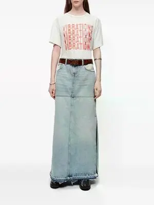 RE/DONE Side-slit Denim Maxi Skirt