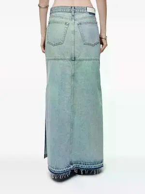 RE/DONE Side-slit Denim Maxi Skirt