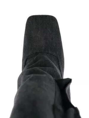 Attico Sienna 105mm Denim Boots - Grey