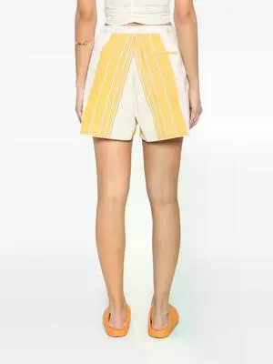 FORTE_FORTE Striped Shorts - Neutrals