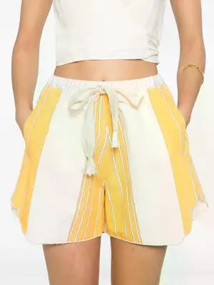 FORTE_FORTE Striped Shorts - Neutrals