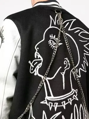 HACULLA. Leather-sleeve Varsity Jacket