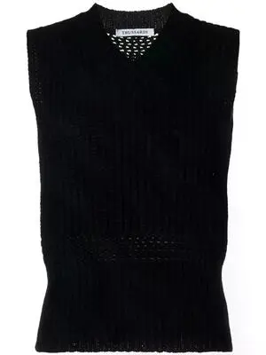 TRUSSARDI Sleeveless V-neck Jumper