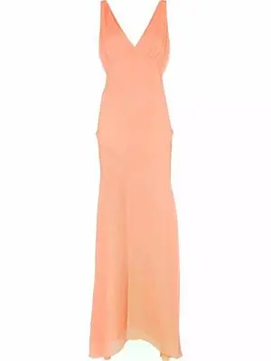 DE LA VALI Moss Chiffon Gown