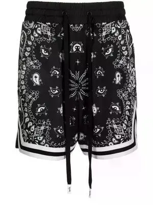 HACULLA. Paisley-print Basketball Shorts - Black