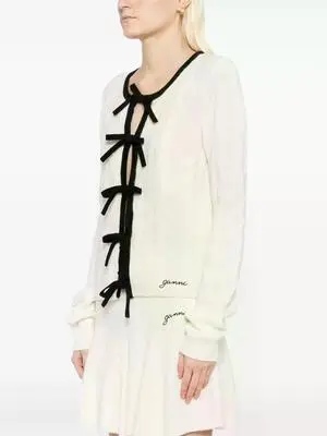 GANNI Lace-up Fastening Cardigan