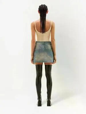COURREGES Ribbed-knit Spaghetti Strap Top - Neutrals
