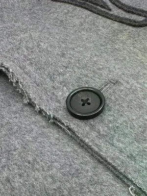 HACULLA. Single-breasted Wool Coat With Graphic Print