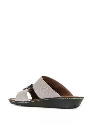 TOD'S Buckled Cut-out Sandals - Grey