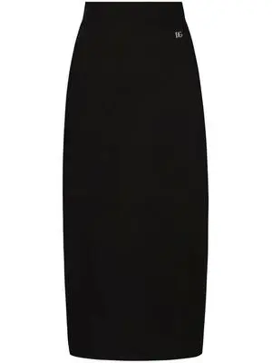 Dolce & Gabbana Logo Pencil Midi Skirt